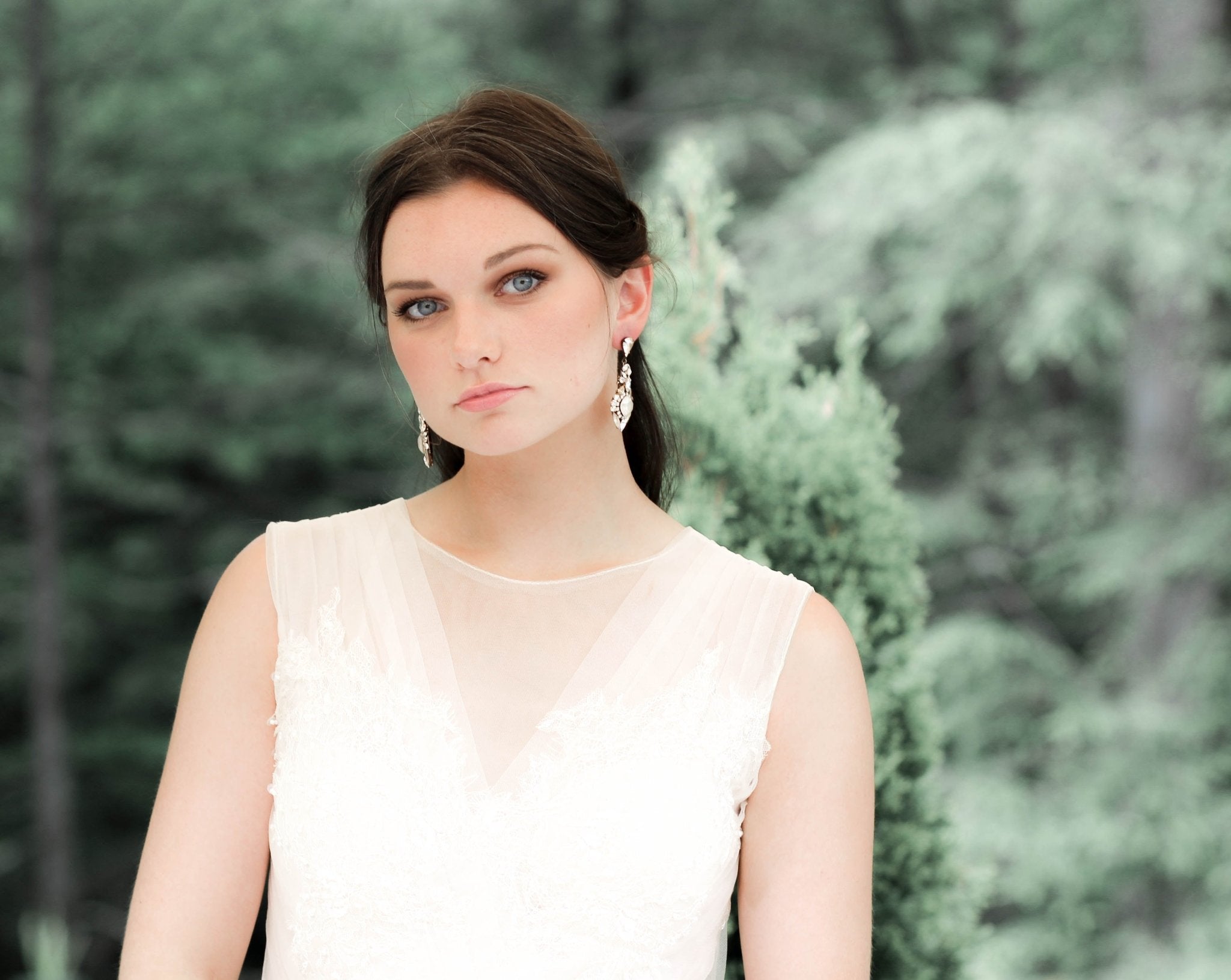 Antique gold Crystal chandelier earrings- LELAND – Treasures by Agnes